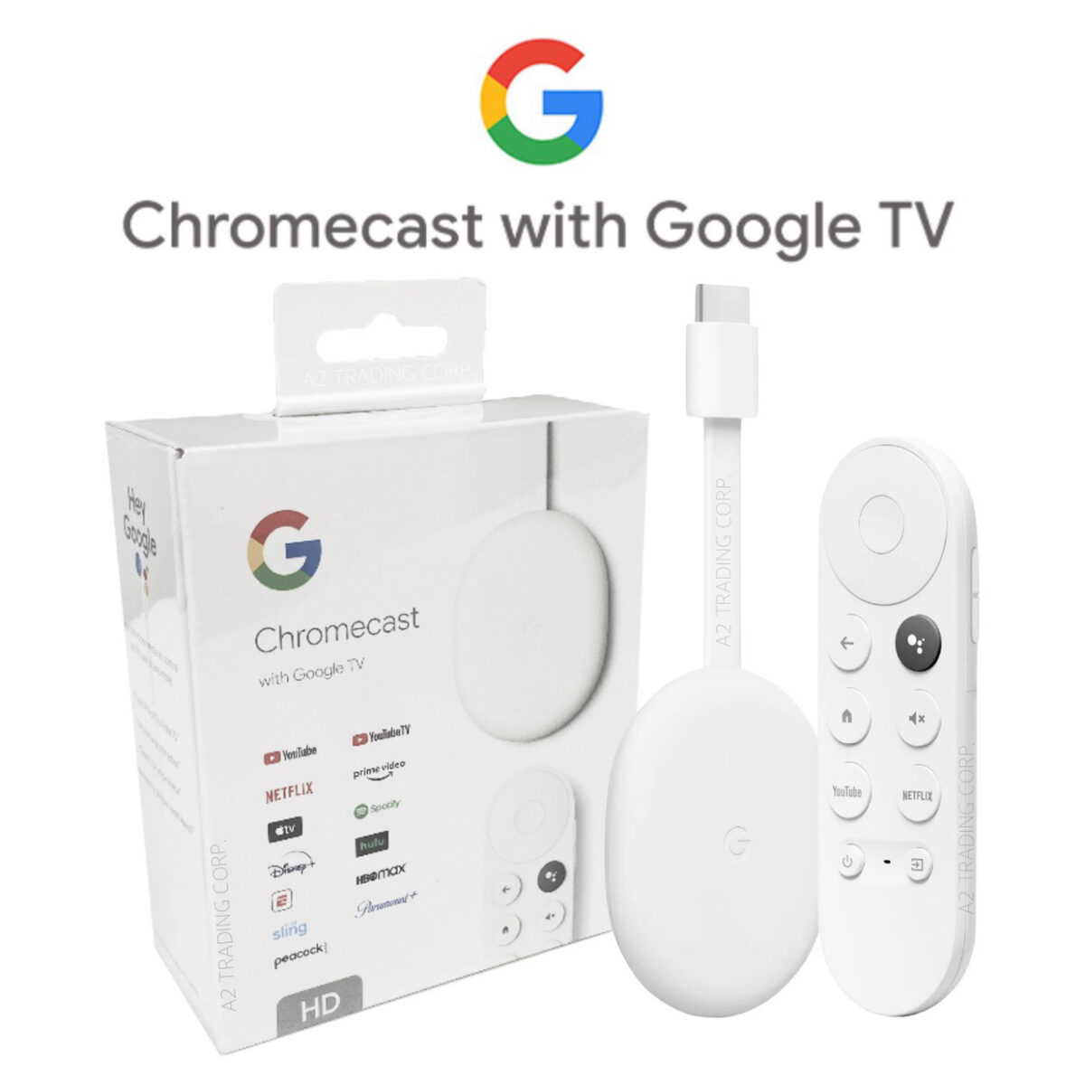 Google Chromecast with Google TV (HD) - Snow | Cellular Stockpile