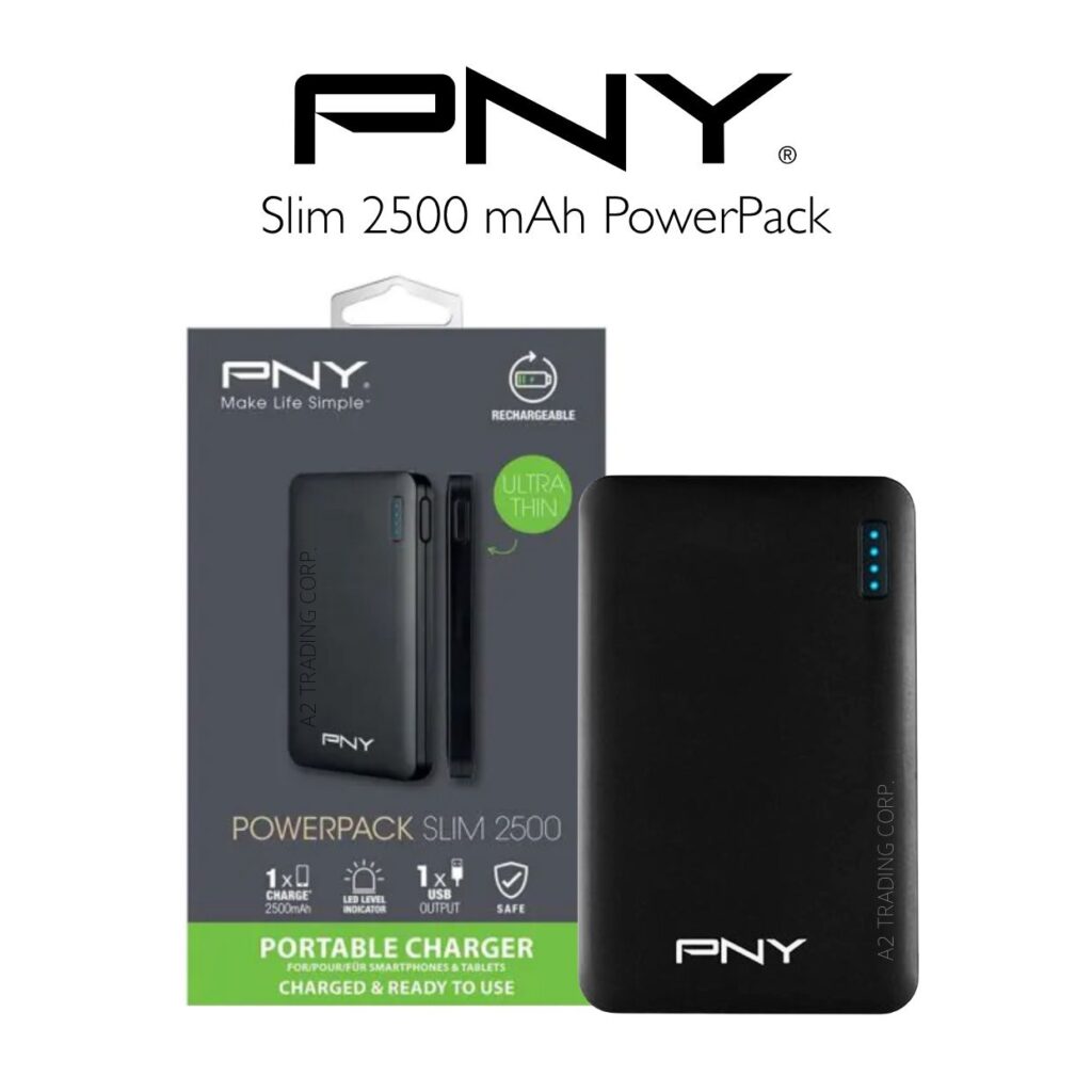 PNY PowerPack Slim 2500 2500mAh - Black | Cellular Stockpile