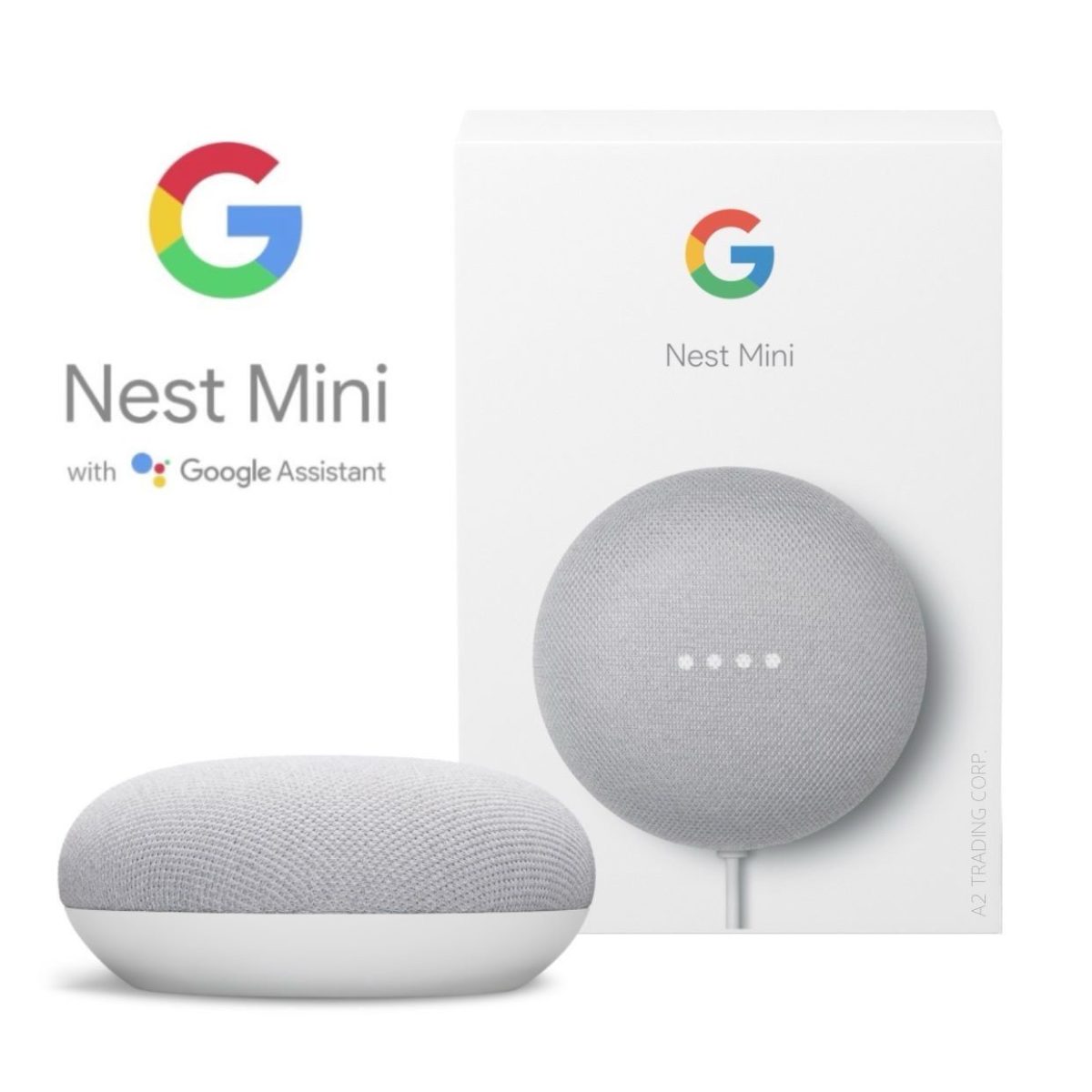 Google Nest Mini (2nd Gen.) Smart Speaker - Chalk | Cellular Stockpile