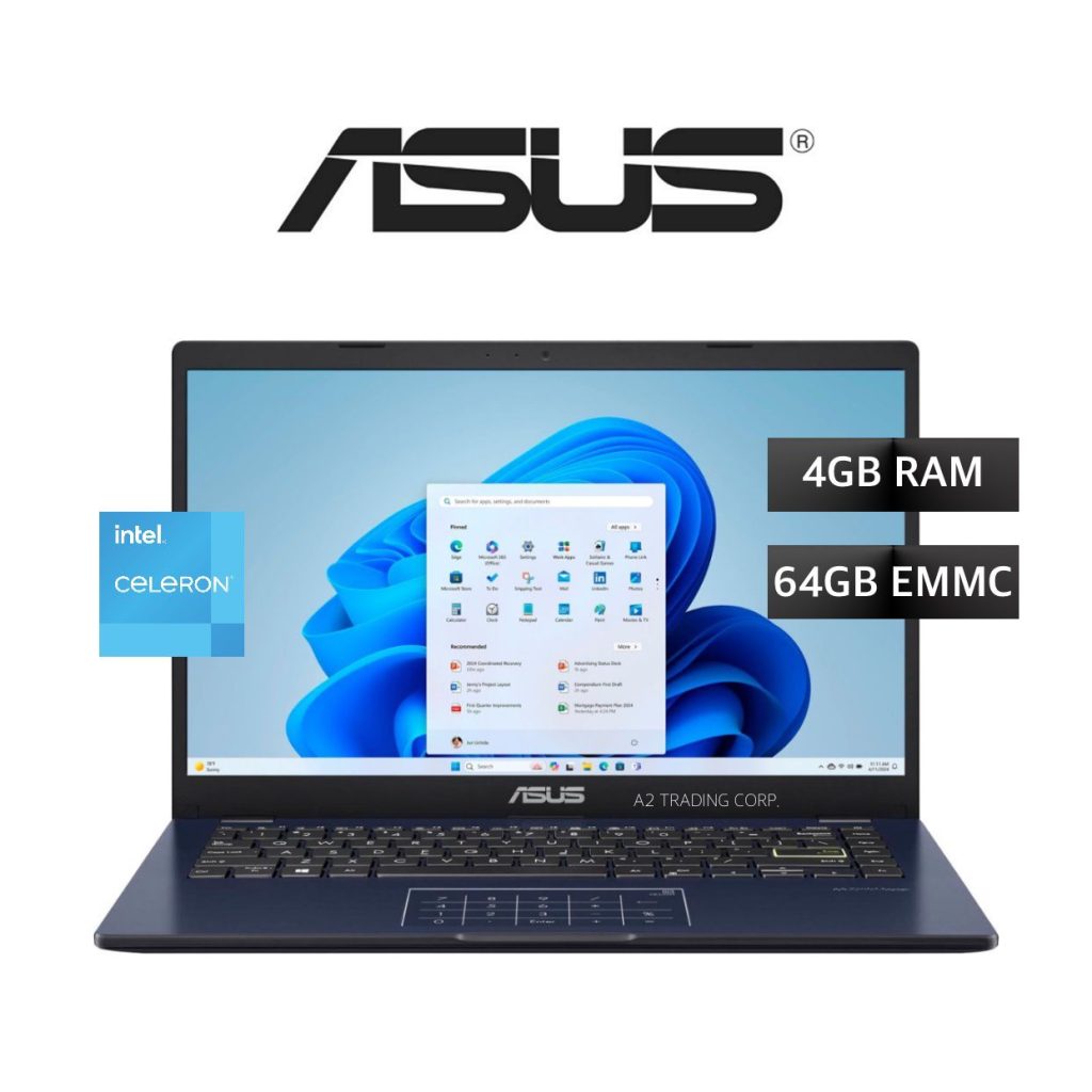 ASUS 14" FHD Laptop, Intel Celeron N4500, 4GB RAM, 64GB eMMC, Windows ...