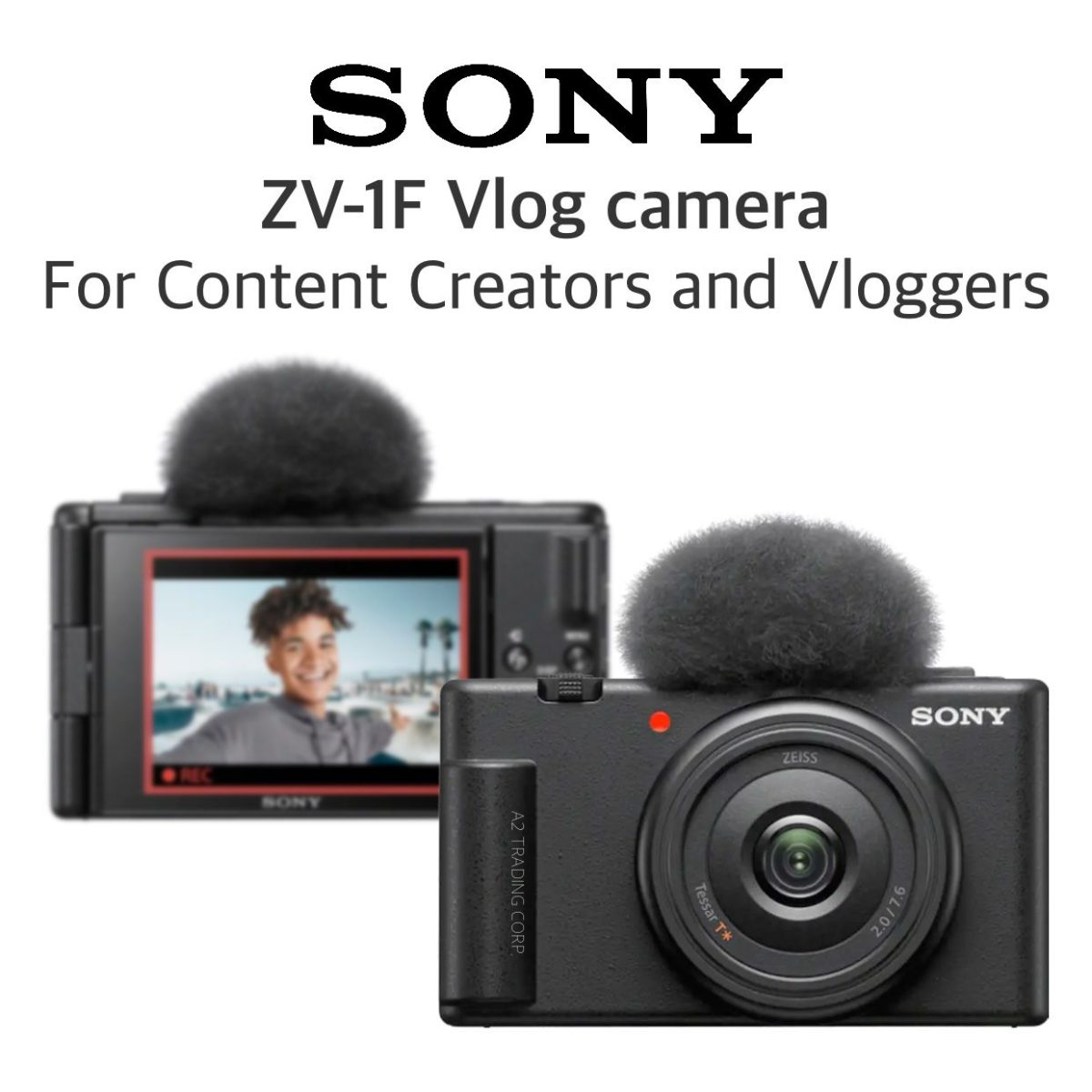 Sony ZV-1F Vlog Camera - Black | Cellular Stockpile