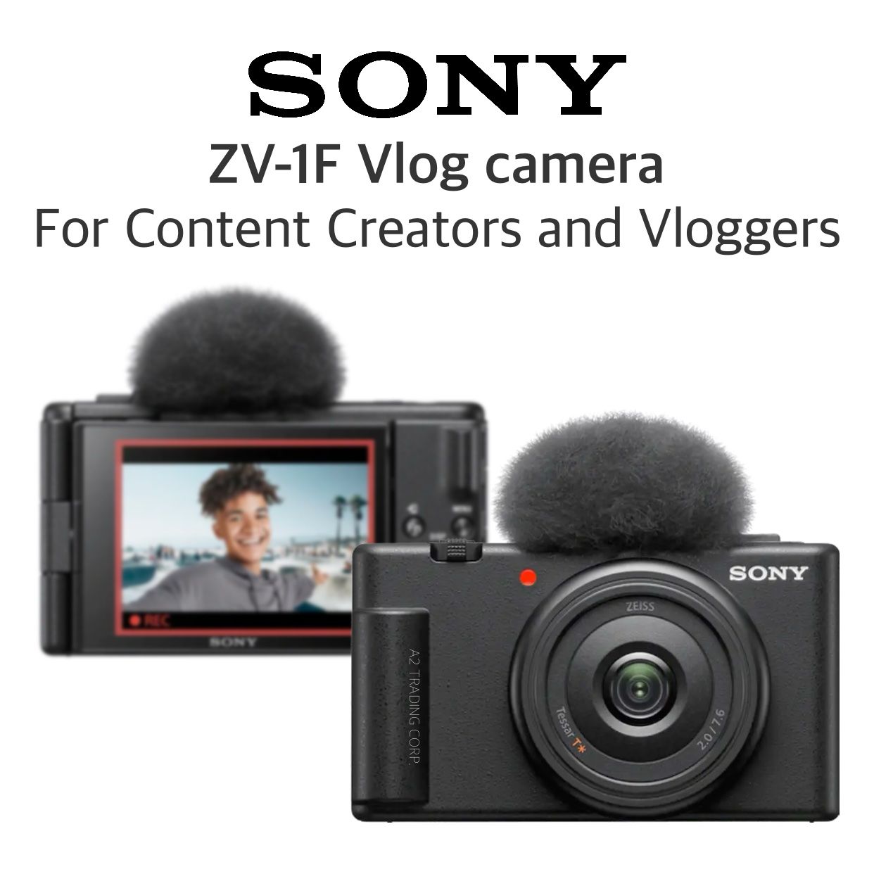 Sony ZV-1F Vlog Camera - Black | Cellular Stockpile